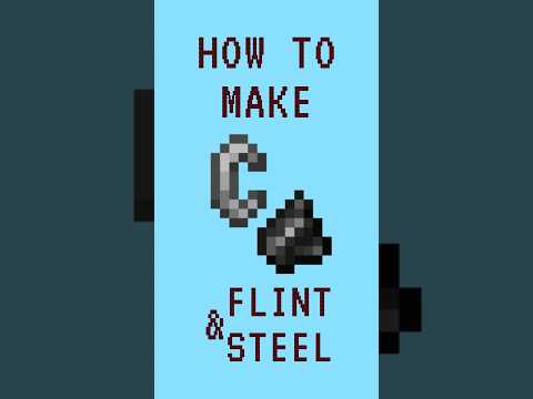 Minecraft: How to make Flint and Steel #shorts #minecraft