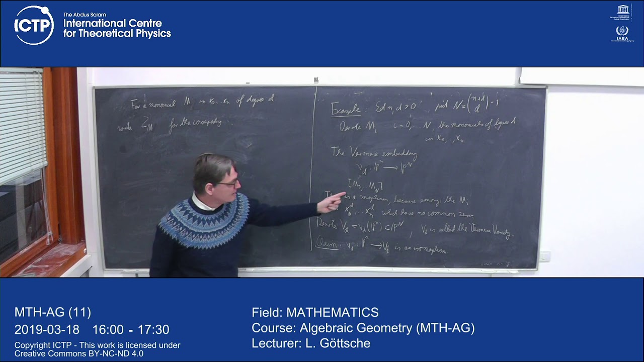 Algebraic Geometry (MTH-AG) Lecture 11