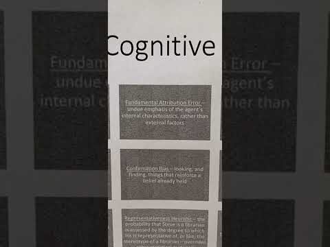 Common Cognitive Biases