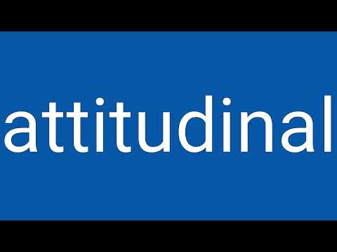 Attitudinal Definition & Meaning