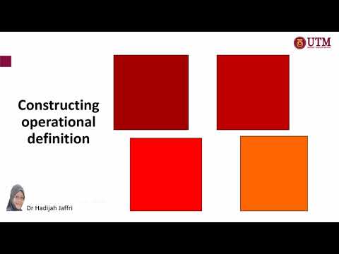 Constructing operational definition