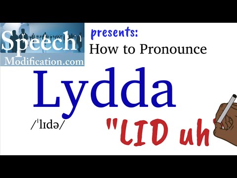How to Pronounce Lydda