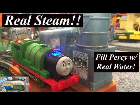 Thomas and Friends Toy Train-Trackmaster Real Steam Percy!