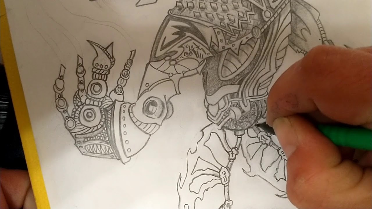 Dragon Mech Sketch - Dragonnaught
