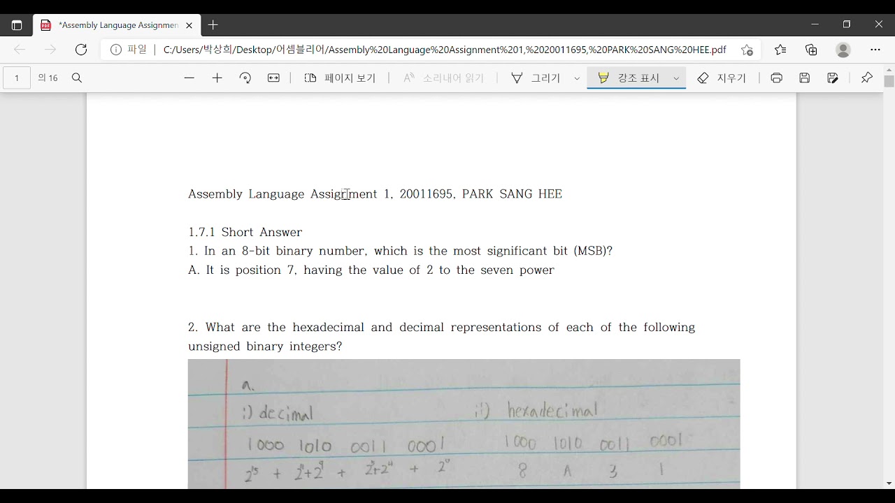 Assembly Language Assignment 1