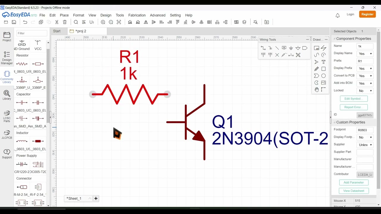 How to Draw Circuit Diagrams Using EASY EDA? | For Beginners | Free