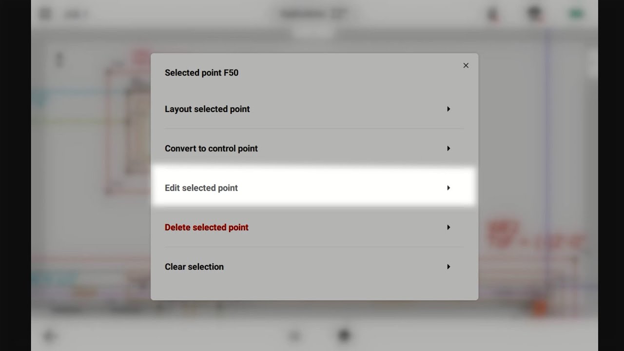 Edit a Point in Topcon Digital Layout