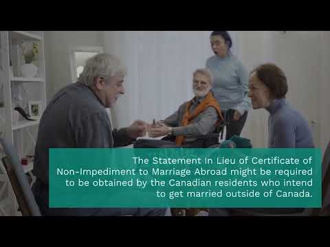 CERTIFICATE OF NON IMPEDIMENT TO MARRIAGE ABROAD