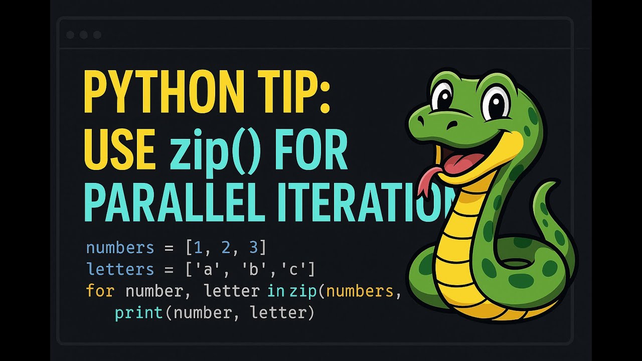 Mastering Parallel Iteration in Python with zip() | Python Tips & Tricks