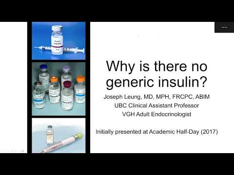 Why is there no generic insulin?