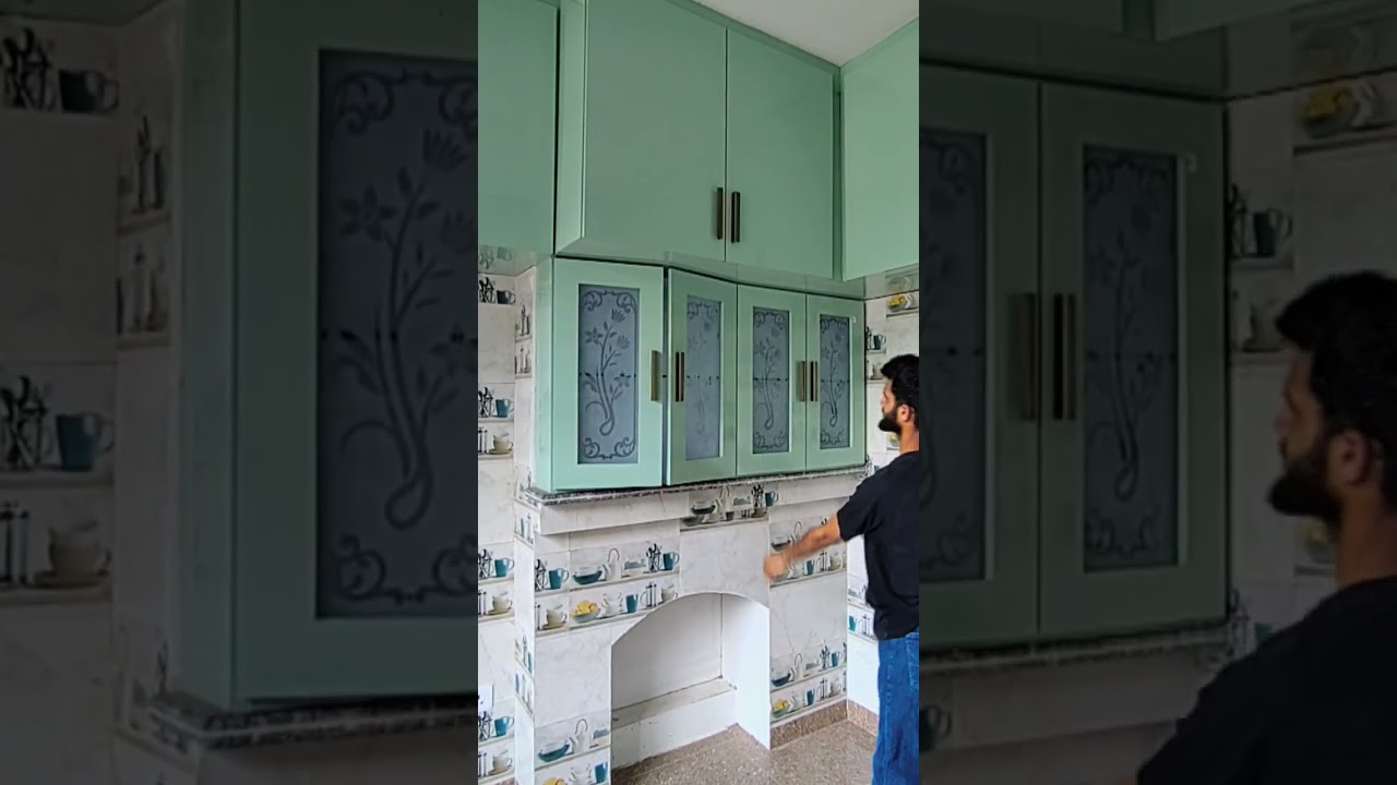 kitchen design ideas || glass door in kitchen