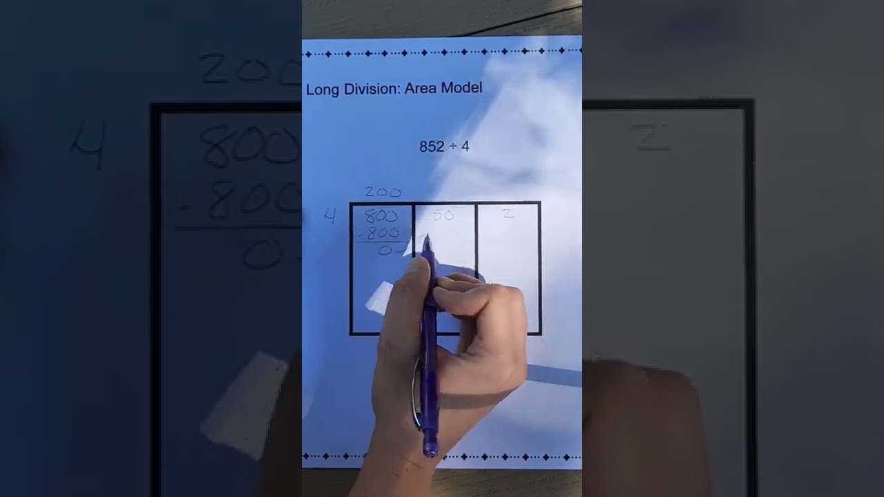 long Division Area Model 2/2