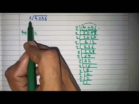 Square Root of 4096 with the help of Prime Factorisation Method 2√4096