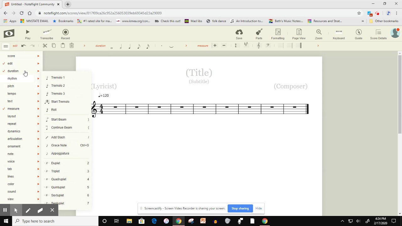 Noteflight video #2: Creating your composition