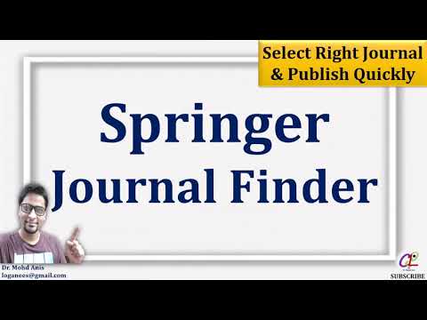 How to find best journal for research paper #Springer Journal Suggester