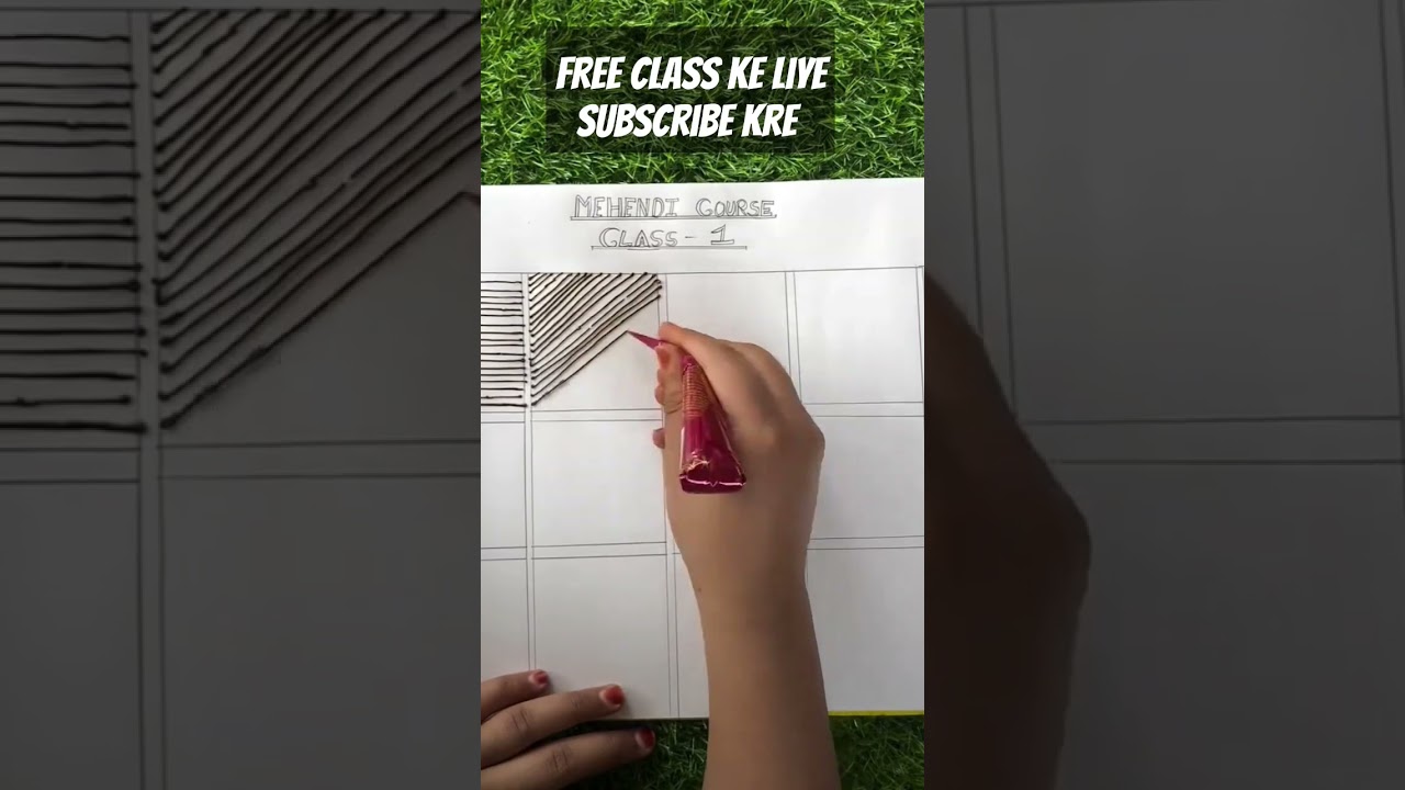 Mehndi Class-1 /how to learn Mehndi for beginners/line practice/mehndi class/Mehndi course/Mehndi