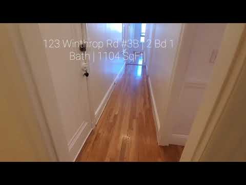 123 Winthrop Rd #3B | 2 Bd 1 Bath | 1104 Sq Ft |