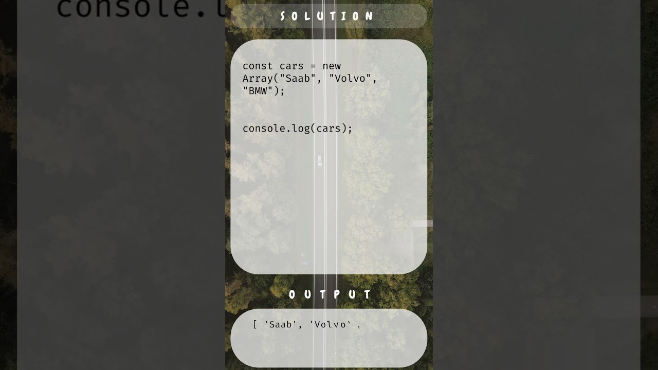 How to create an array with Array constructor  #beenumlearning #javascript