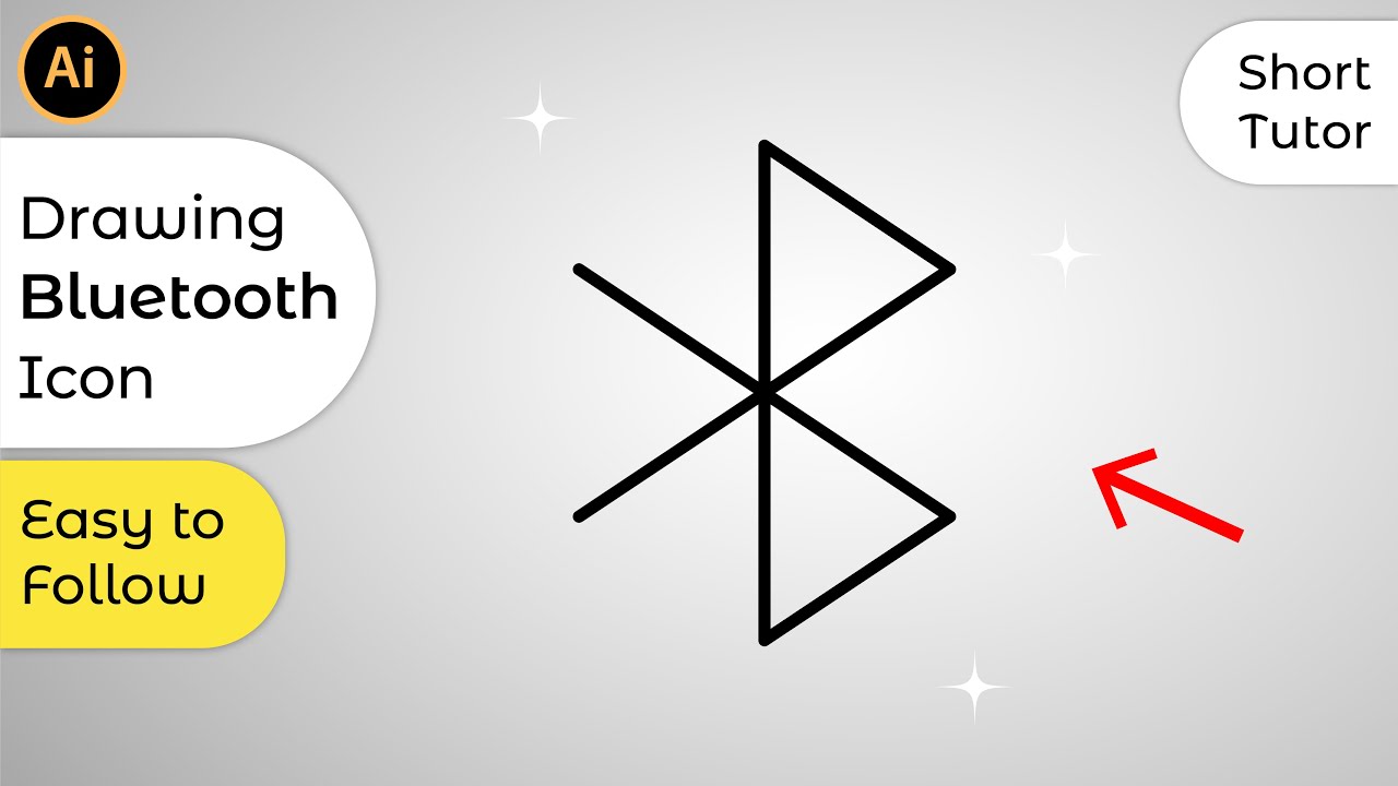 How to draw Bluetooth Icon in Adobe Illustrator