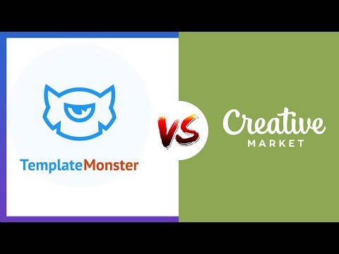Template Monster VS Creative Market Online Marketplace