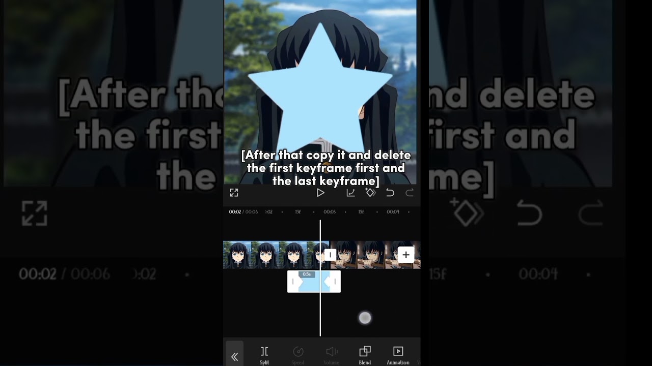 Tutorial on star transition on capcut ❤️ #anime #demonslayer #edit #editing #tutorial #capcut