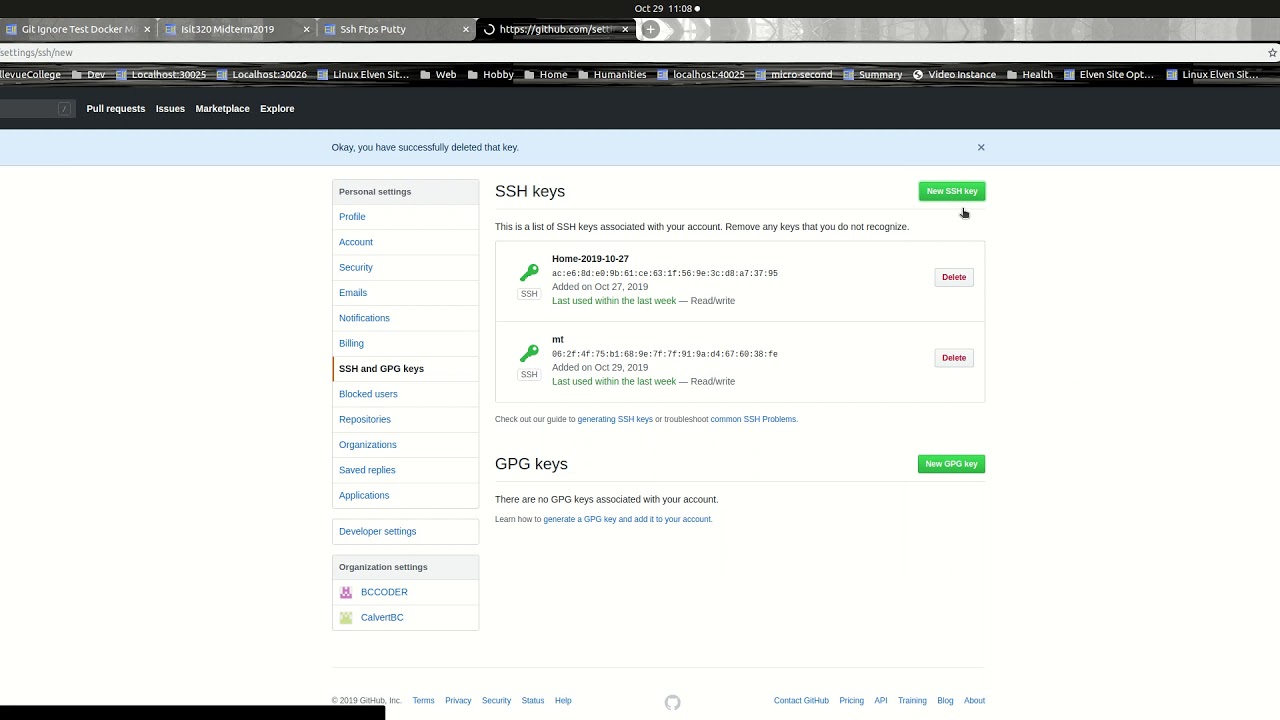 Working with SSH keys on Linux and GitHub