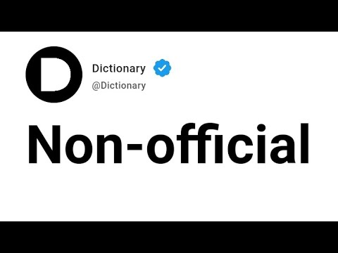 Non-official Meaning In English