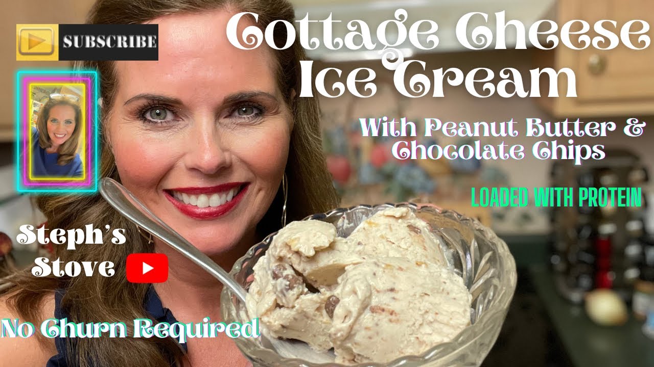 Cottage Cheese Ice Cream with Peanut Butter & Chocolate Chips - Steph’s Stove