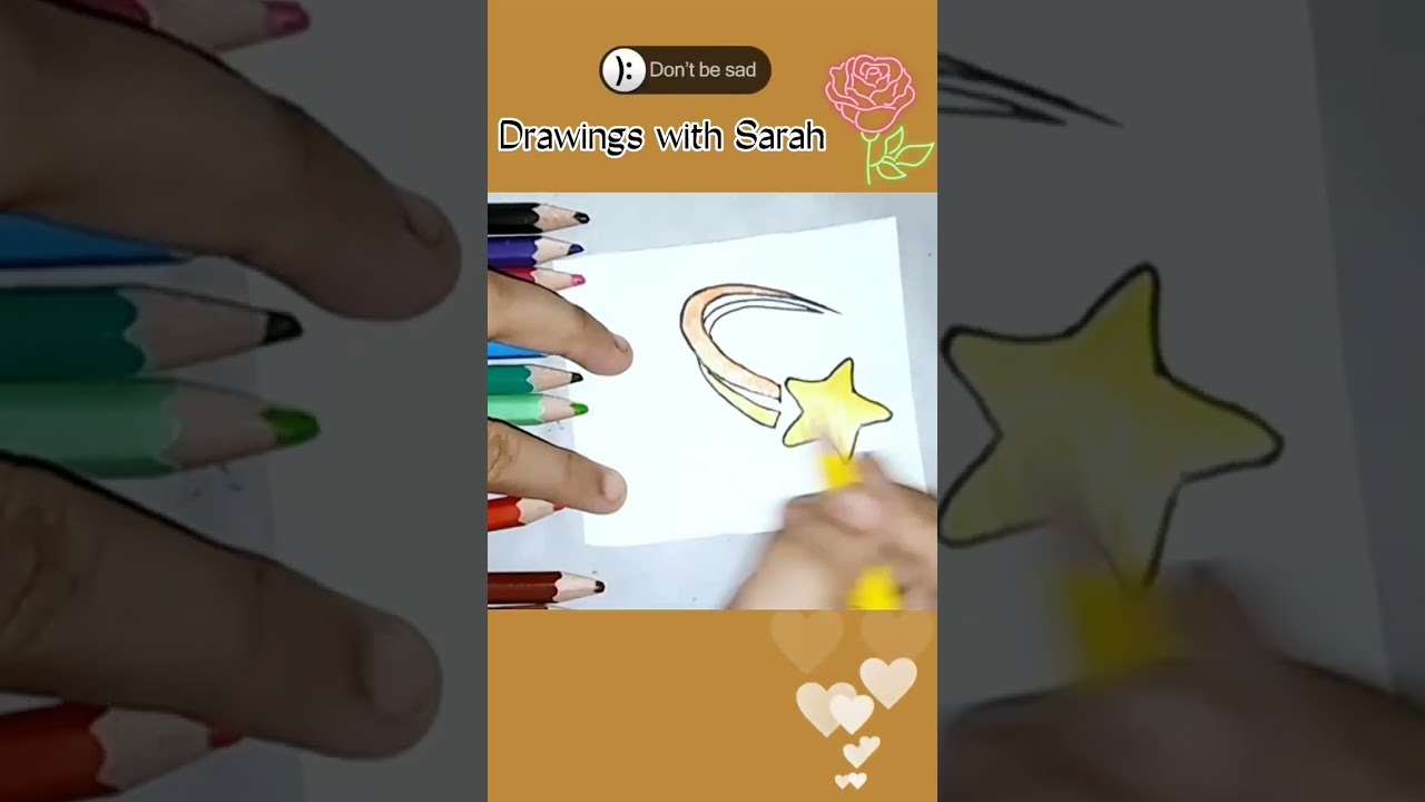 Shining Comet 🌠 | super easy drawing #viralshorts #trendingshorts #drawing #art