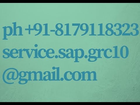 SAP GRC10 1 LIVE DEMO