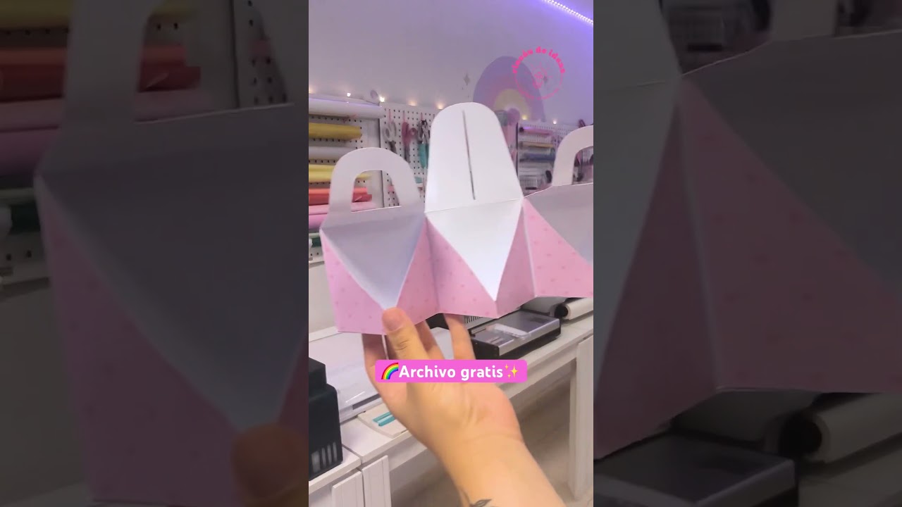 Caja en tendencia: molde editable gratis ✨ #candybar #papeleriacreativa