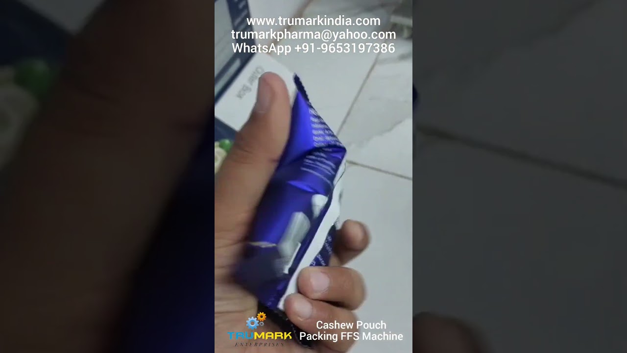 CASHEW POUCH PACKING FFS MACHINE