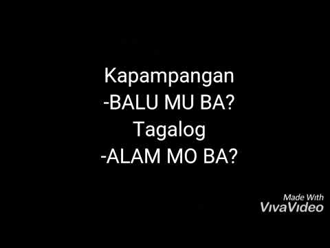 How to speak in Kapampangan with Translations