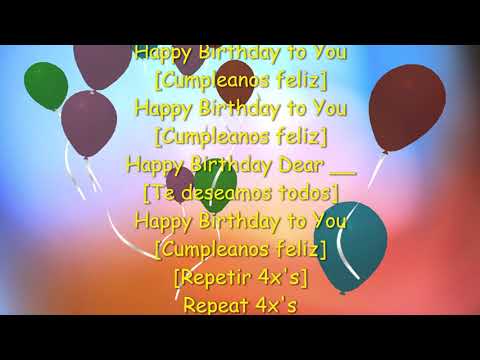2024 Happy Birthday Song | Spanish & English Lyrics