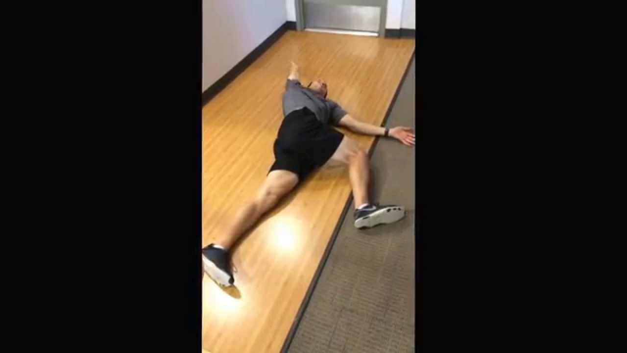 Side lying windmill / clock stretch