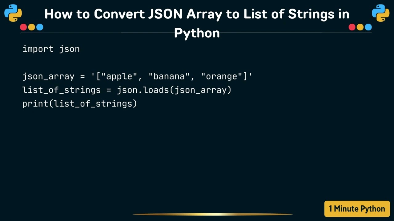 How to Convert JSON Array to List of Strings in Python