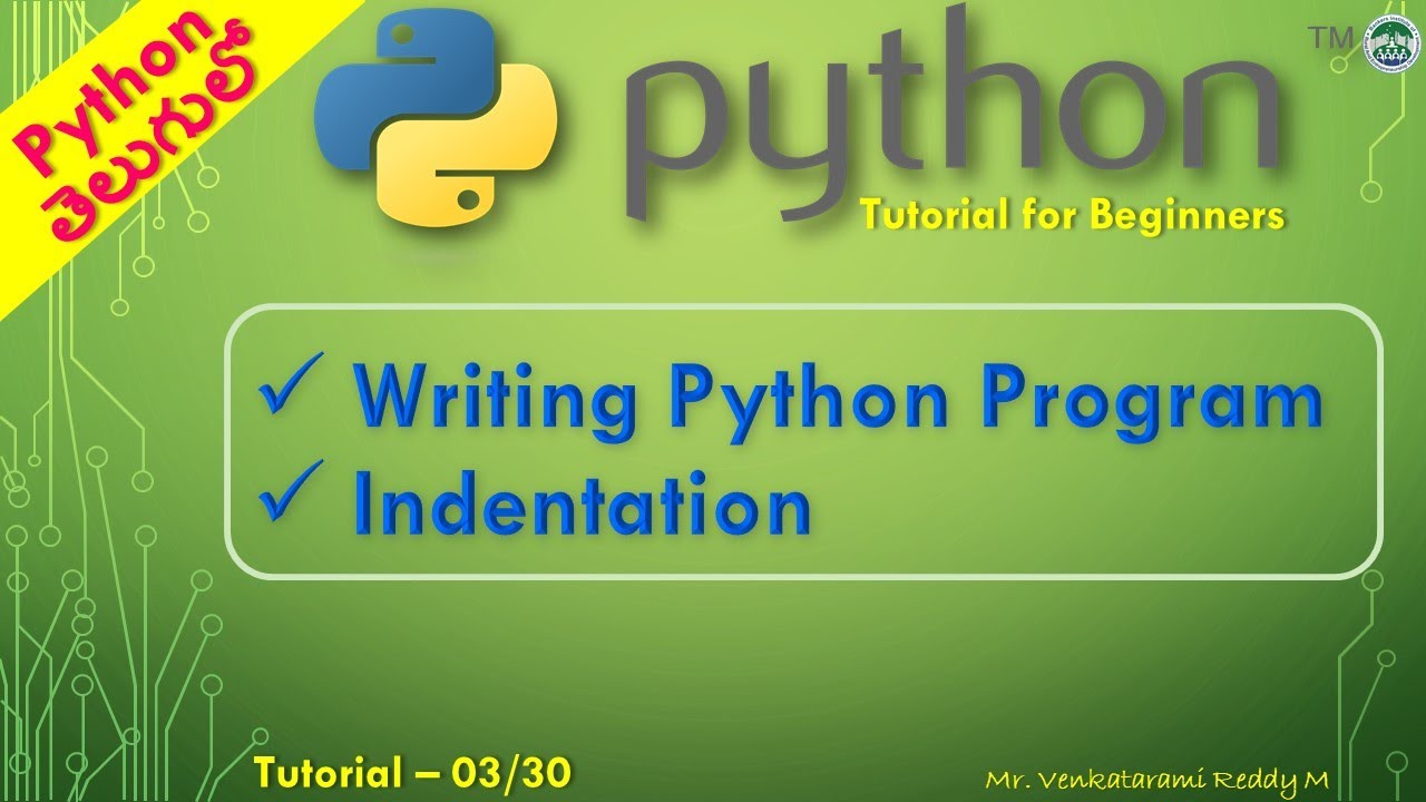 Python Tutorial 03/30: Indentation