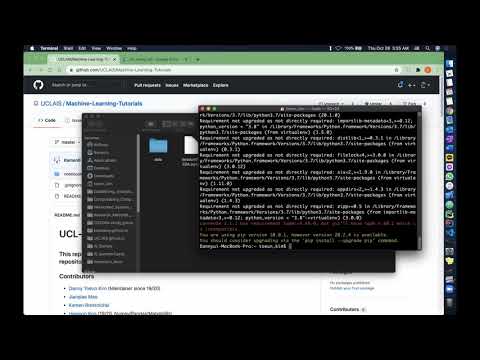 Setting up your environment for the ML tutorials
