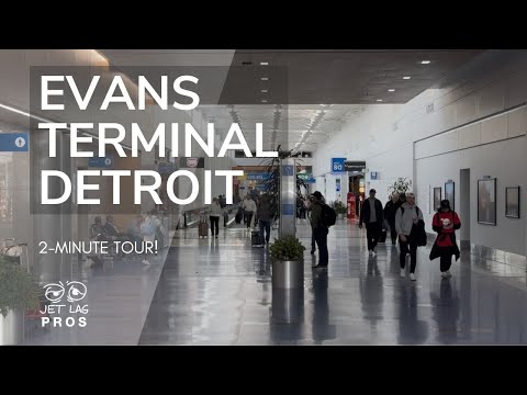 MICHIGAN: Detroit airport DTW - Evans Terminal - A Quick Walkthrough