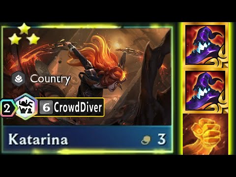 How Broken Is 187% Bouns DMG Radiant Katarina ⭐⭐⭐ 3 Star Deals Ton of DAMAGE!!! | TFT SET 10