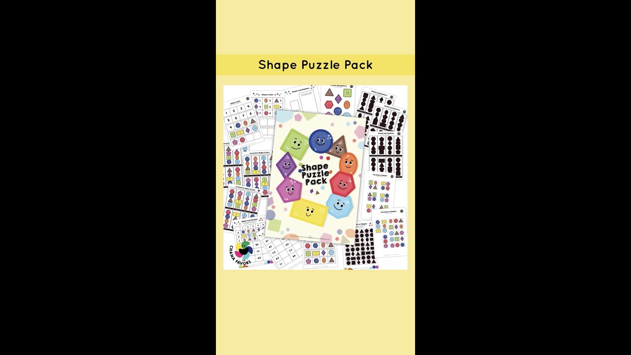 Shape Puzzle Pack Printable #chanafavors