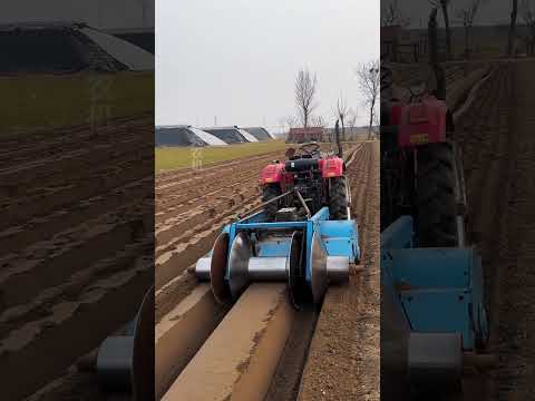 Agricultural mechanization and automation, green onion trenching machine does not require people