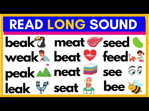 LEARN TO READ LONG SOUND / E / with SENTENCES / PHONICS / ALPHABETS / BEGINNERS /