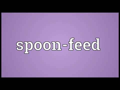 spoon feed meaning in English