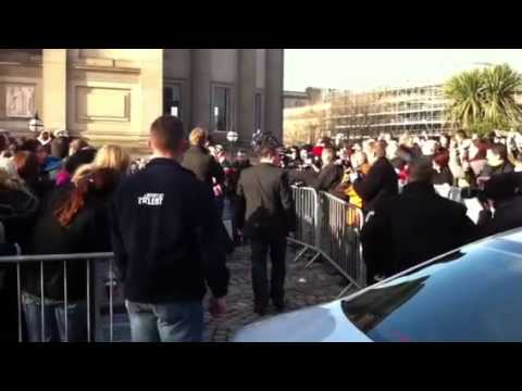David Hasselhoff arrives at the Liverpool Empire Theatre