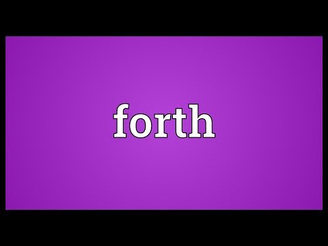 Forth Meaning