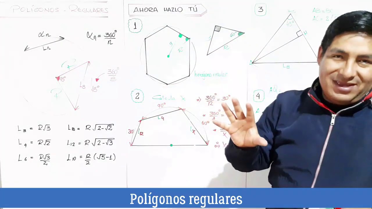 TEMA 12 -  5° SEC  - GEOMETRÍA -  POLÍGONOS REGULARES 2020