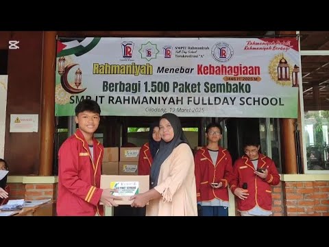 Berbagi 1.500 Paket Sembako Ramadhan 1446 H, SMP IT Rahmaniyah Fullday School