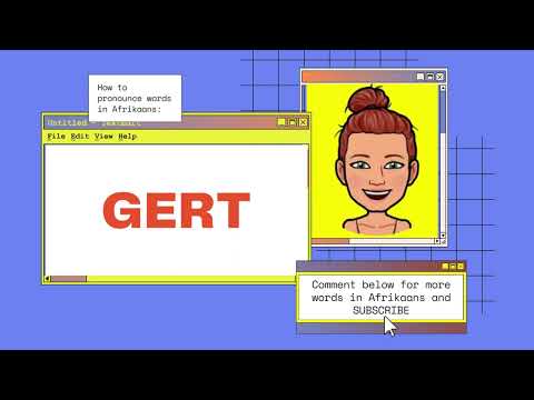How to pronounce the name "Gert" like a native Afrikaans speaker