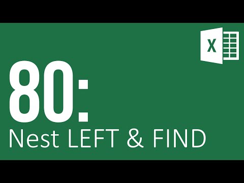 Nested Functions - LEFT and FIND in Microsoft Excel